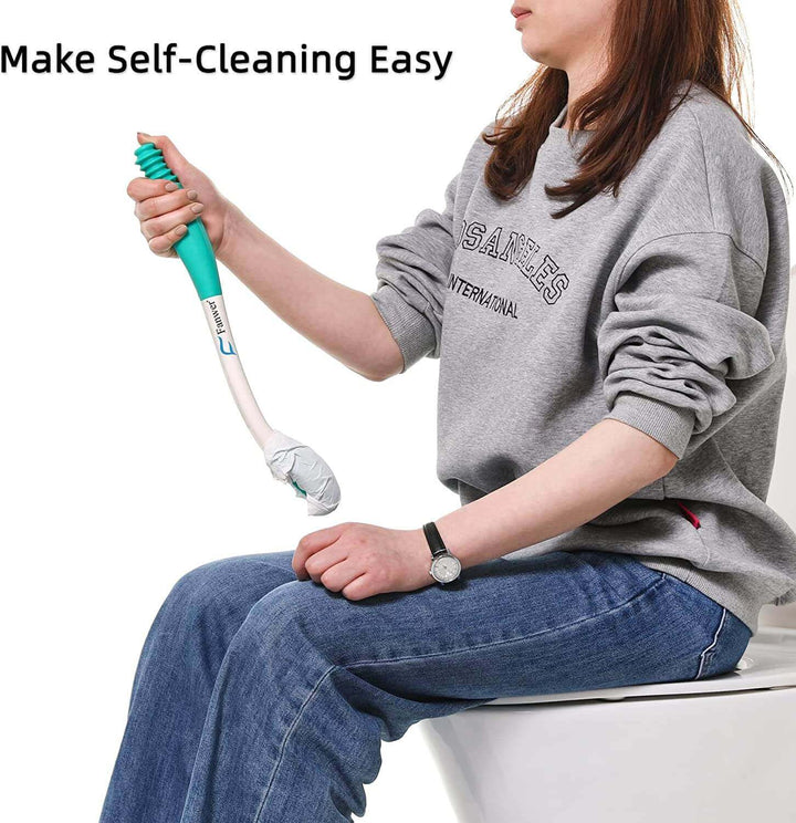 Toilet Aids Tools Cover Toileting Wand for Wipe &Squatty Toilet Stool