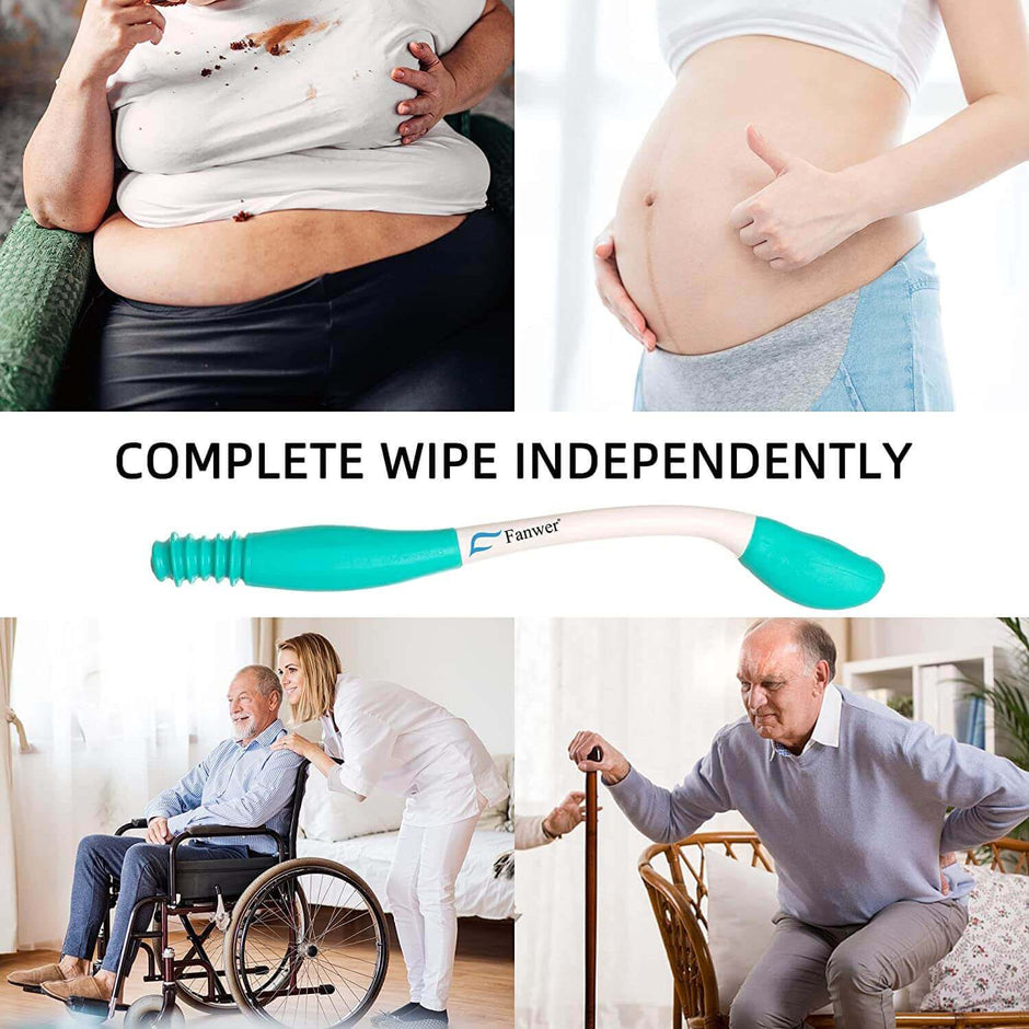 Toilet Aids Tools Cover Toileting Wand for Wipe &Squatty Toilet Stool